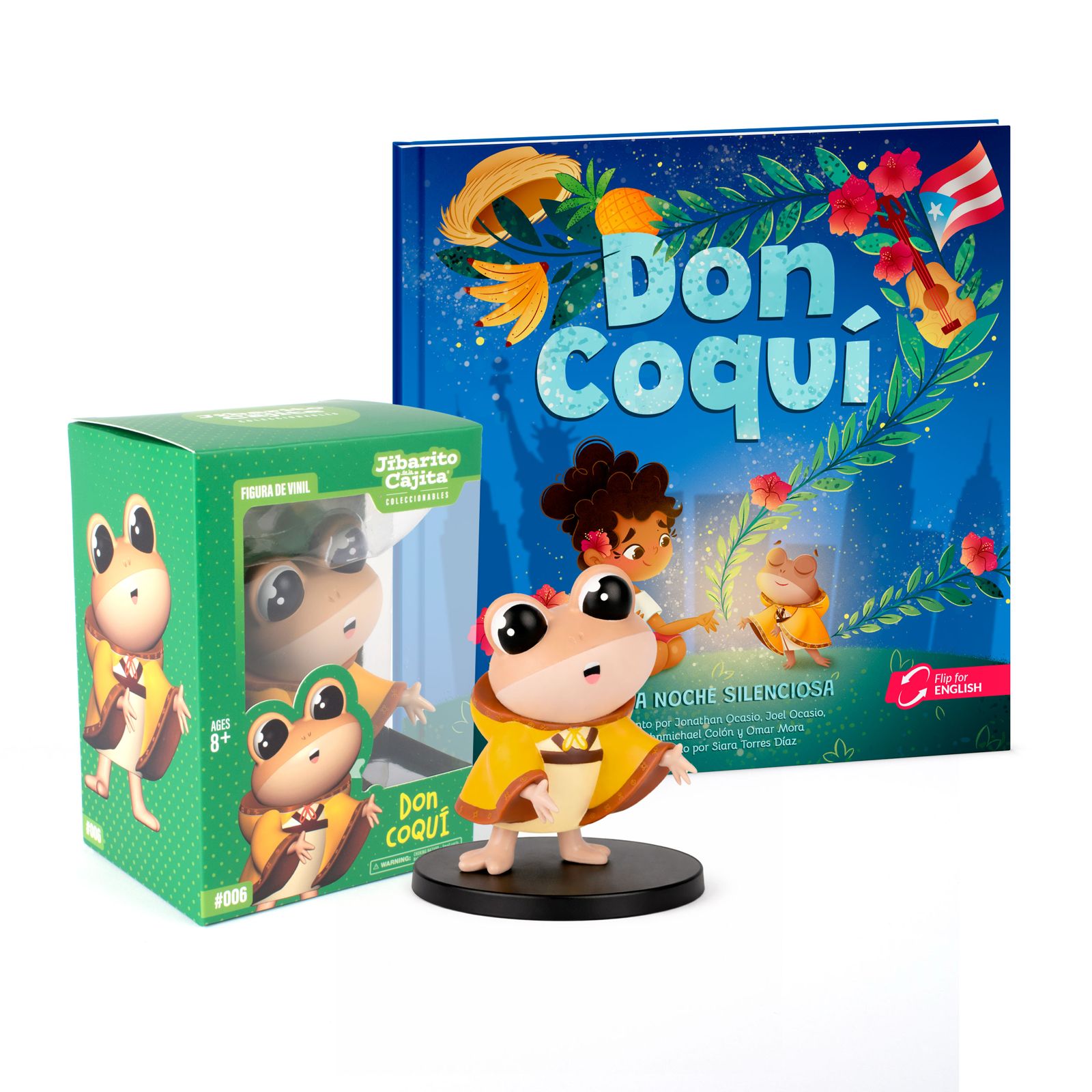 Don Coquí | Set de Figura y Libro – Jibarito de la Cajita®